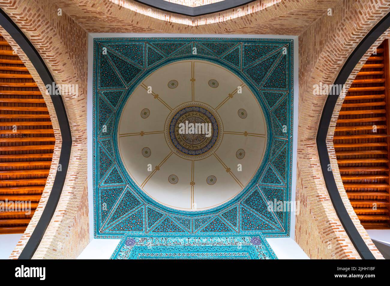 Dome of Alaaddin Keykubad Mosque in Konya. Amazing decorations of dome ...