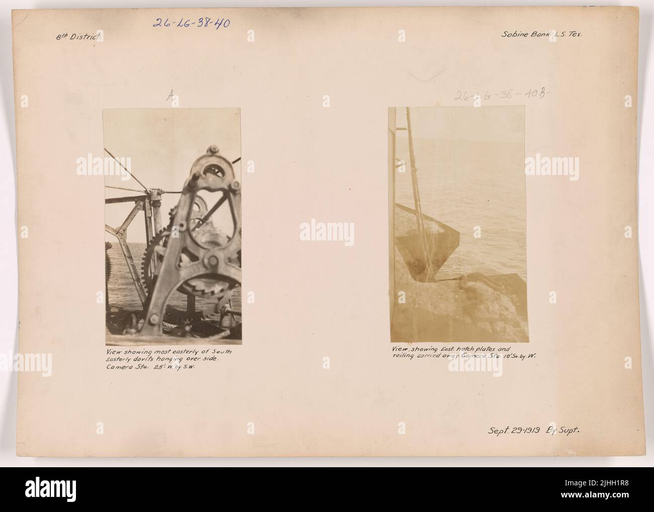 TX - Sabine Bank. Sabine Bank Light Station, Texas. View showing most ...