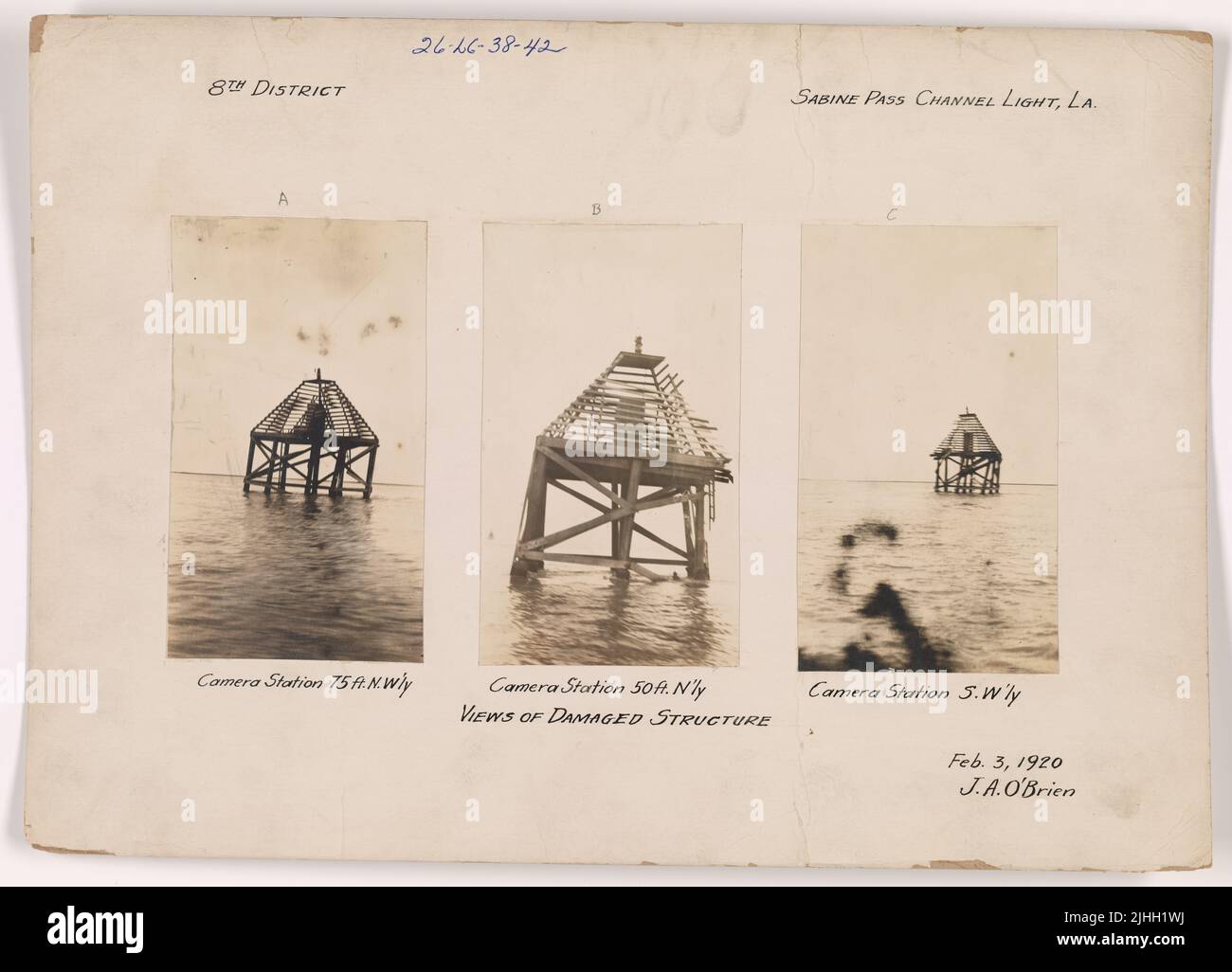 LA - Sabine Pass. Sabine Pass Channel Light, Louisiana. Views of ...