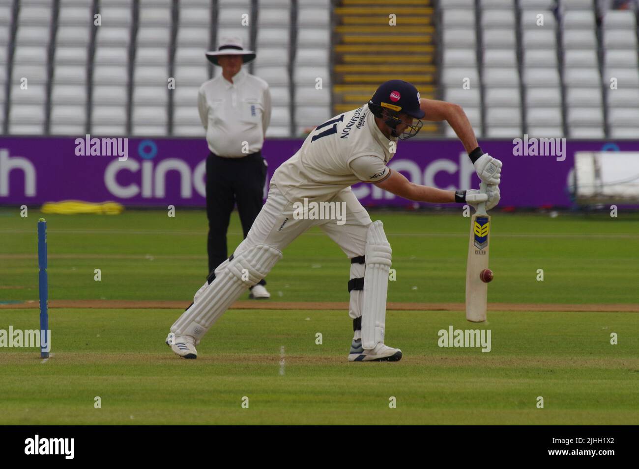 Chester le Street, England, 11 July 2022. Ben Aitchison batting for ...