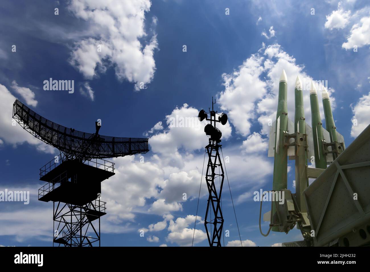 Air defense radars of military mobile anti aircraft systems and modern ...