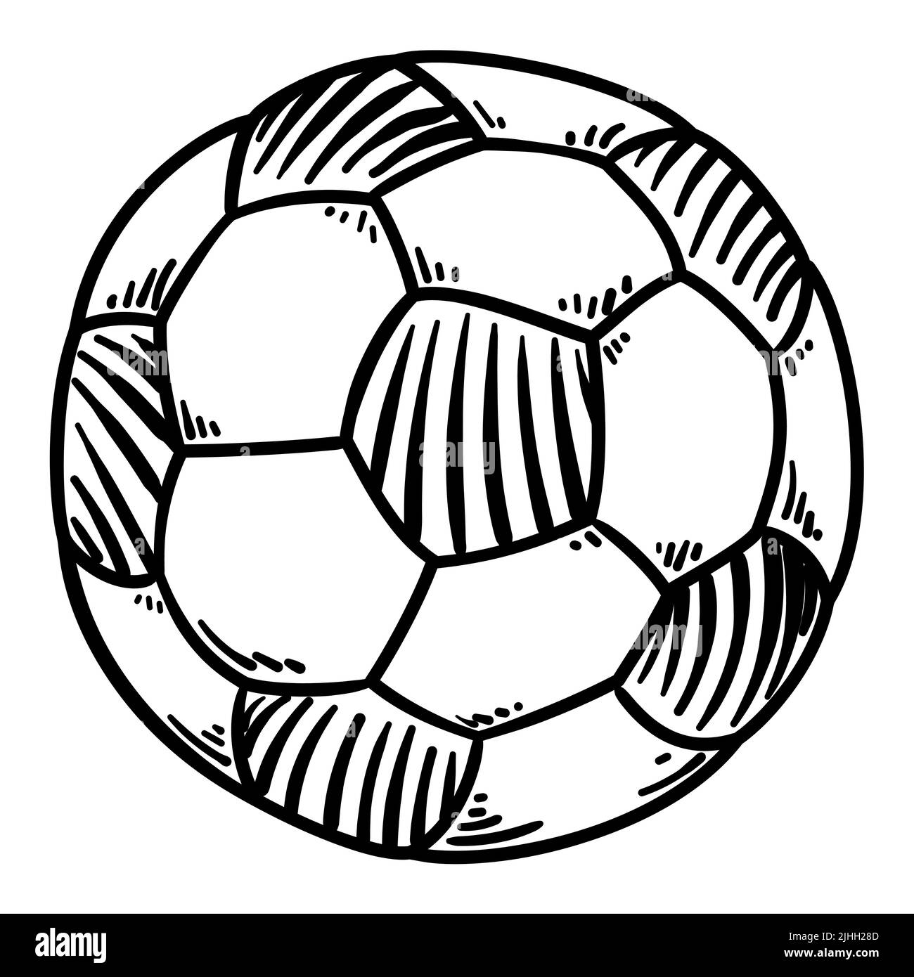Outline design of a colorless soccer ball ready for coloring activities ...