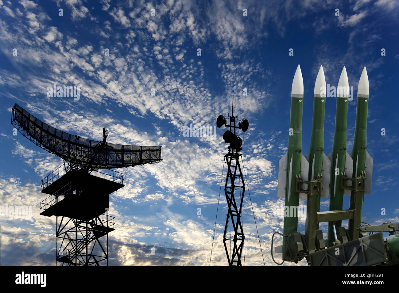 Air defense radars of military mobile anti aircraft systems and modern ...