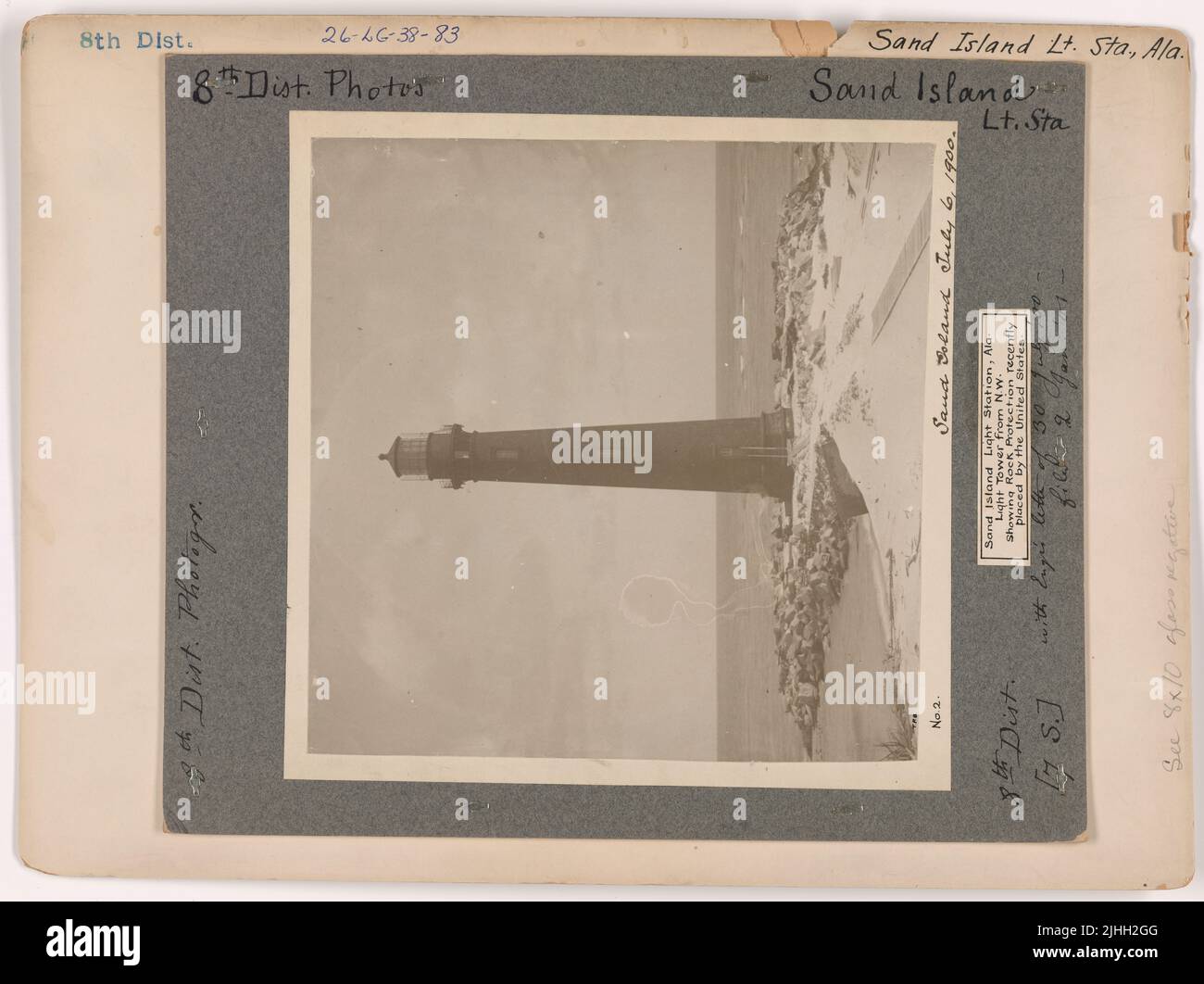 AL - Sand Island. Sand Island Light Station, Alabama. Light tower from ...