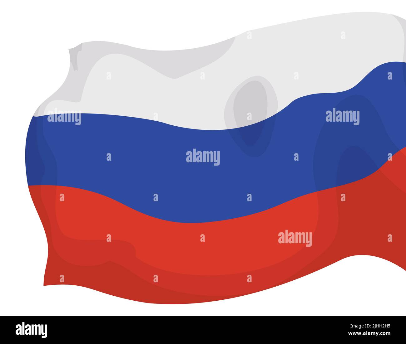 View of waving Russian flag from the right, ready to celebrate the national day Stock Vector ...