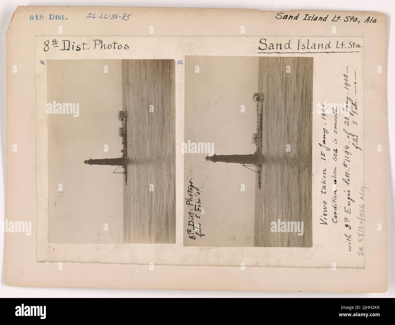 AL - Sand Island. Sand Island Light Station, Alabama. Condition when ...