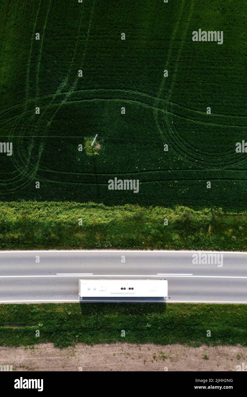 Shuttle bus driving along hi-res stock photography and images - Alamy