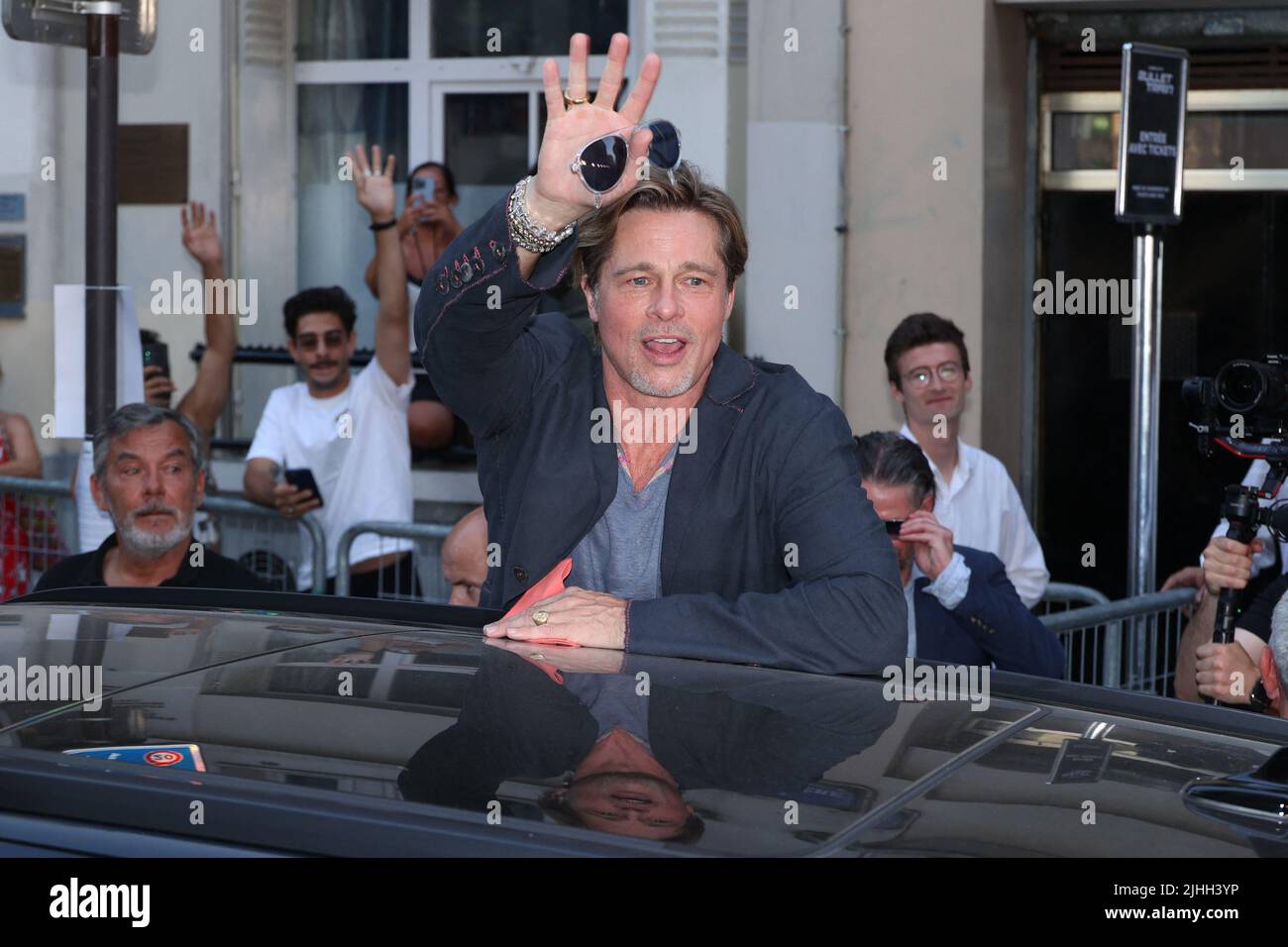 Paris, France. 18th July, 2022. Brad Pitt attends ‘Bullet Train’ Paris ...