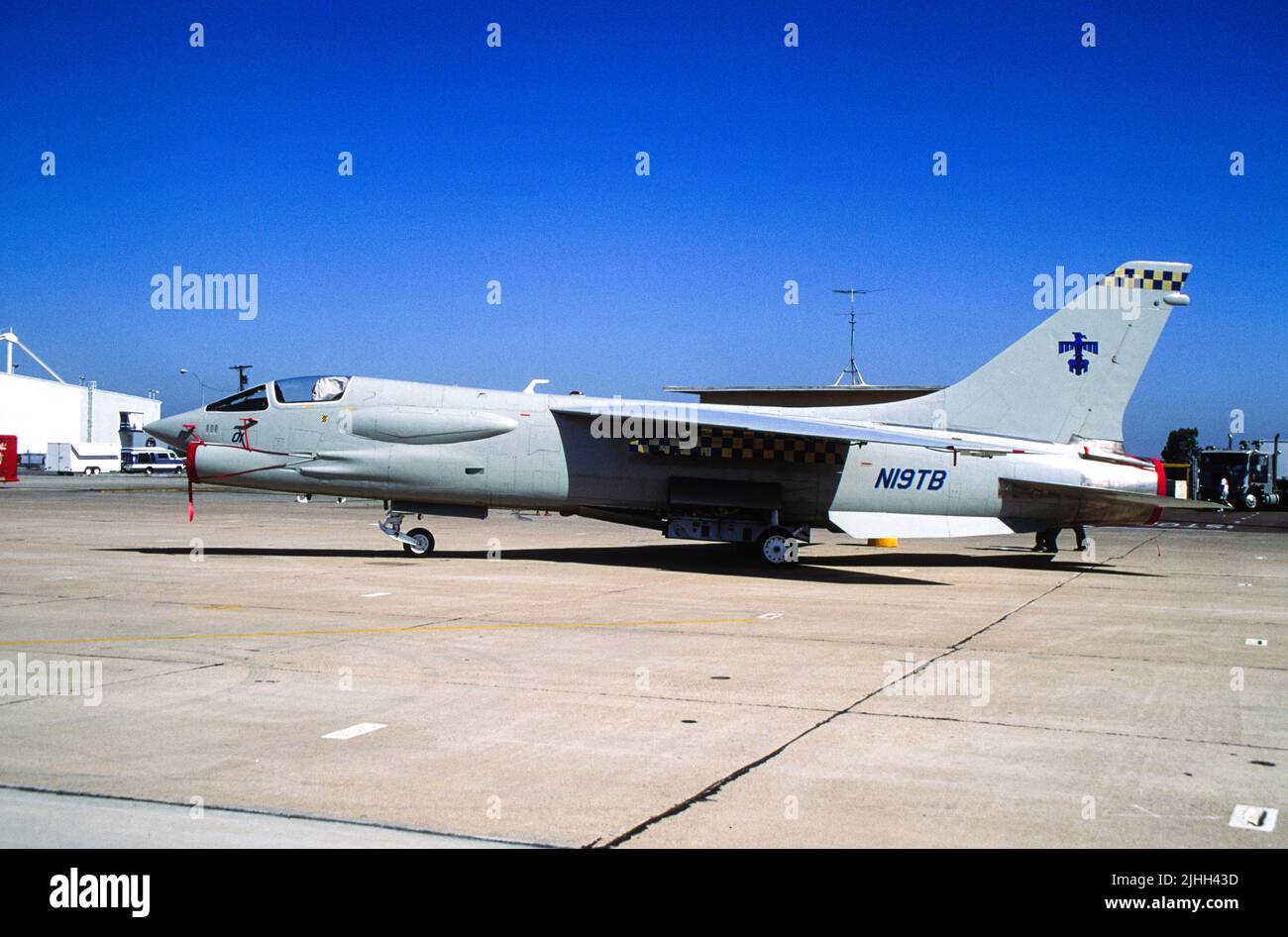 Vought F-8 Crusader on display at the NAS Miramar Air Show in San Diego ...