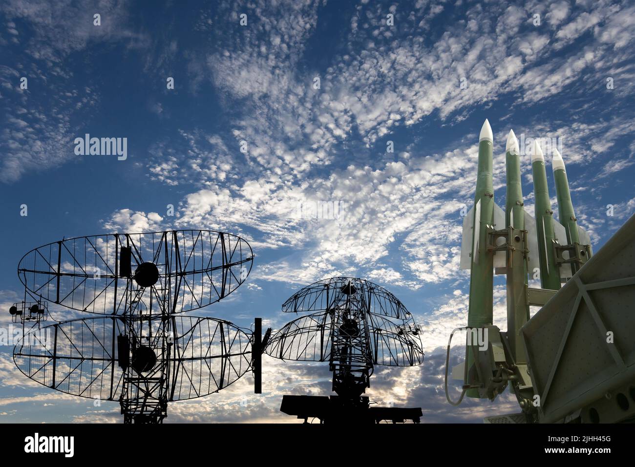 Air defense radars of military mobile anti aircraft systems and modern ...