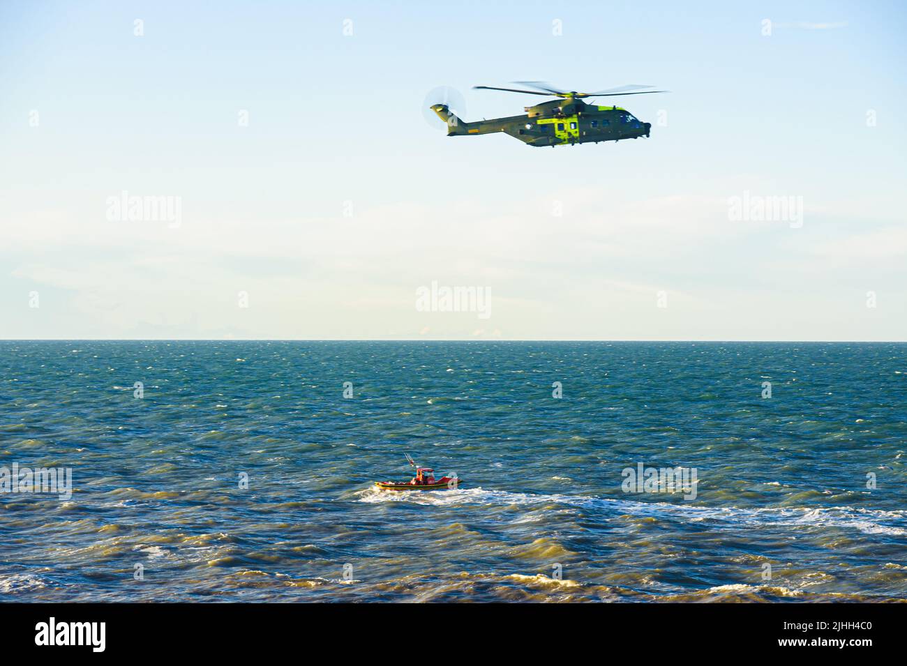 Hirtshals , Denmark - December 28 2009: AgustaWestland AW101, EH101 ...