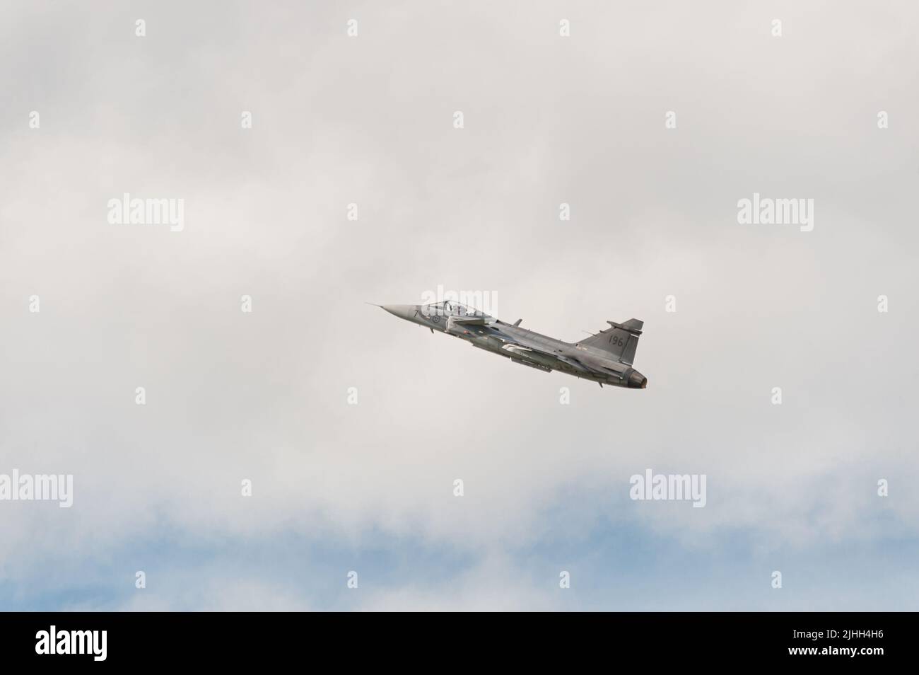 Gothenburg, Sweden - August 29 2010: Swedish air force SAAB JAS39A ...