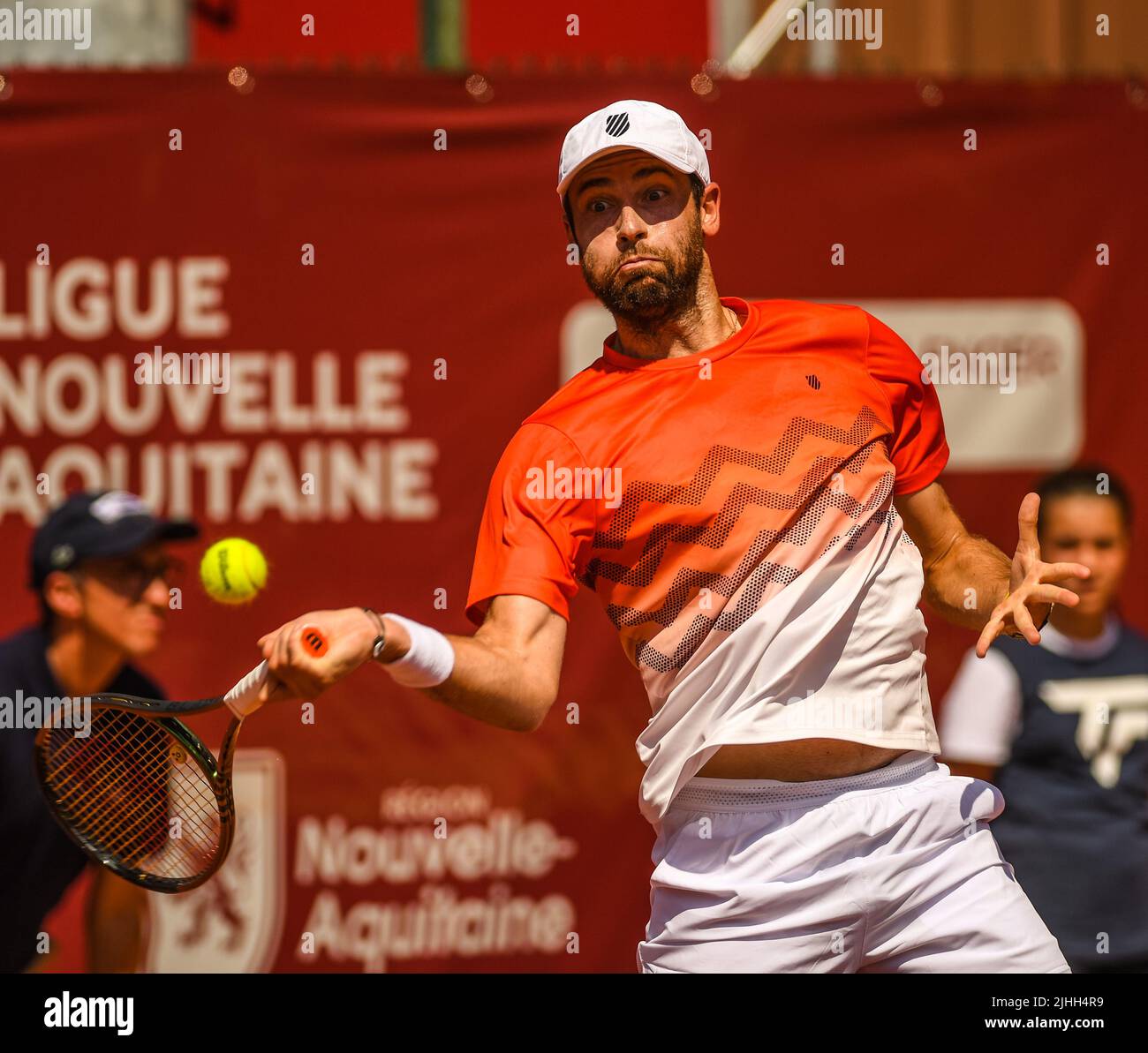 French player Quentin Halis in his game versus Hugo Grenier at the ...