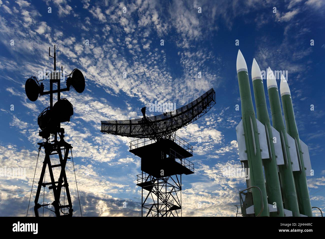 Air defense radars of military mobile anti aircraft systems and modern ...