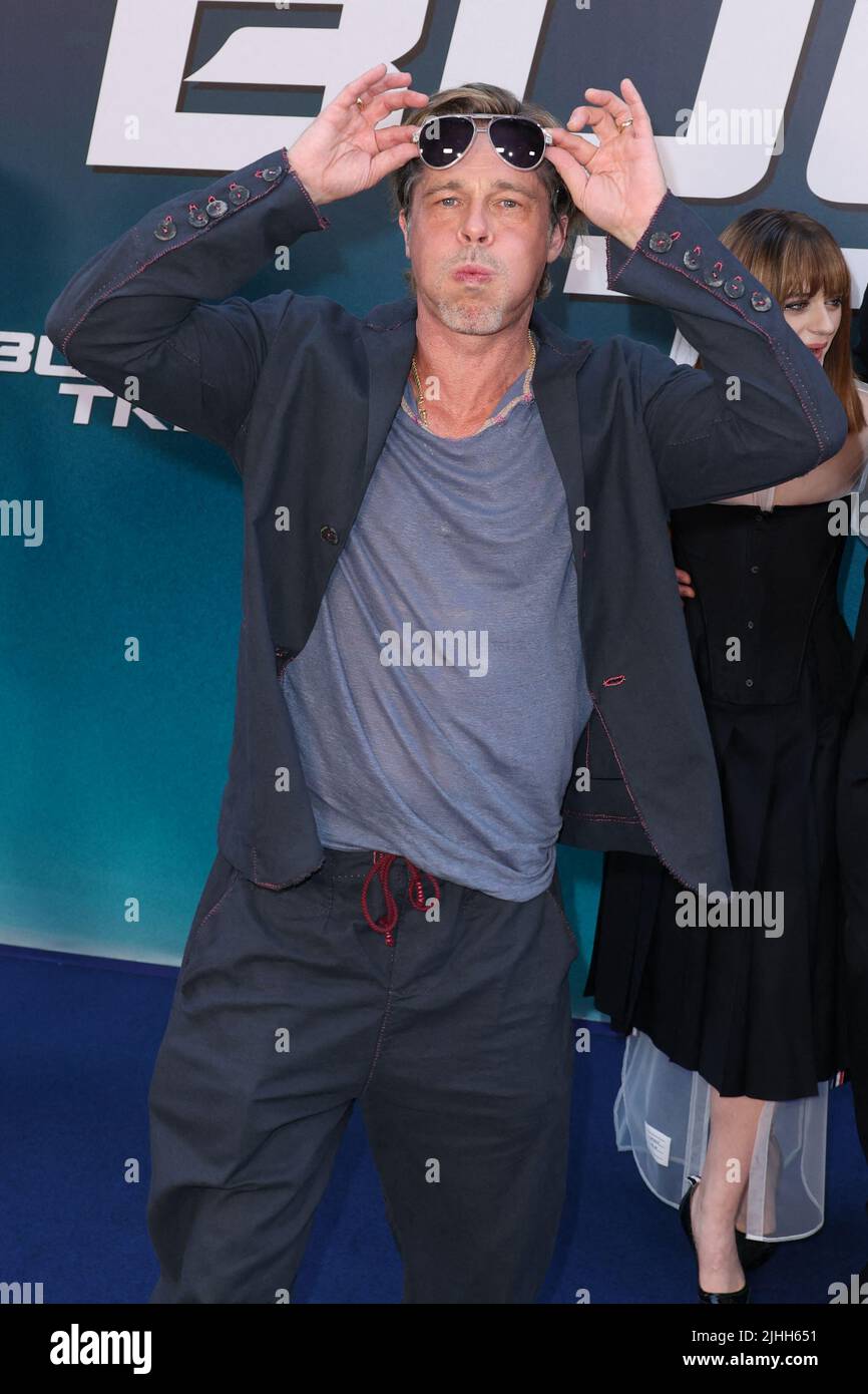Paris, France. 18th July, 2022. Brad Pitt attends ‘Bullet Train’ Paris ...