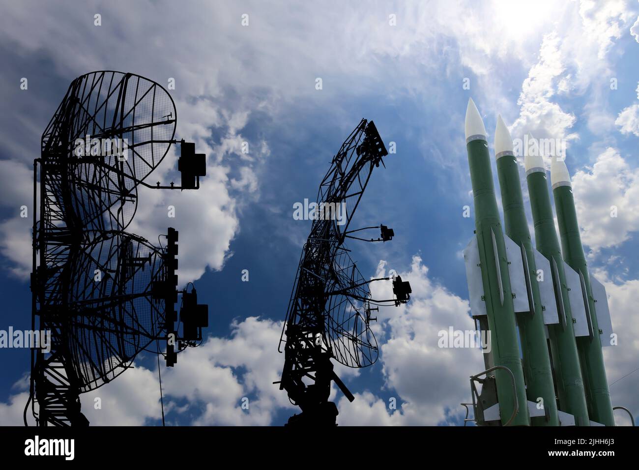 Air defense radars of military mobile anti aircraft systems and modern ...