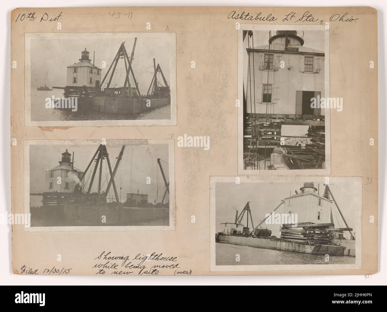 OH - Ashtabula. Ashtabula Light Station, Ohio. Showing lighthouse while ...