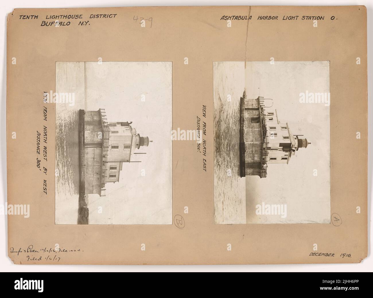 OH - Ashtabula. Ashtabula Harbor Light Station, Ohio. View from NW by W ...