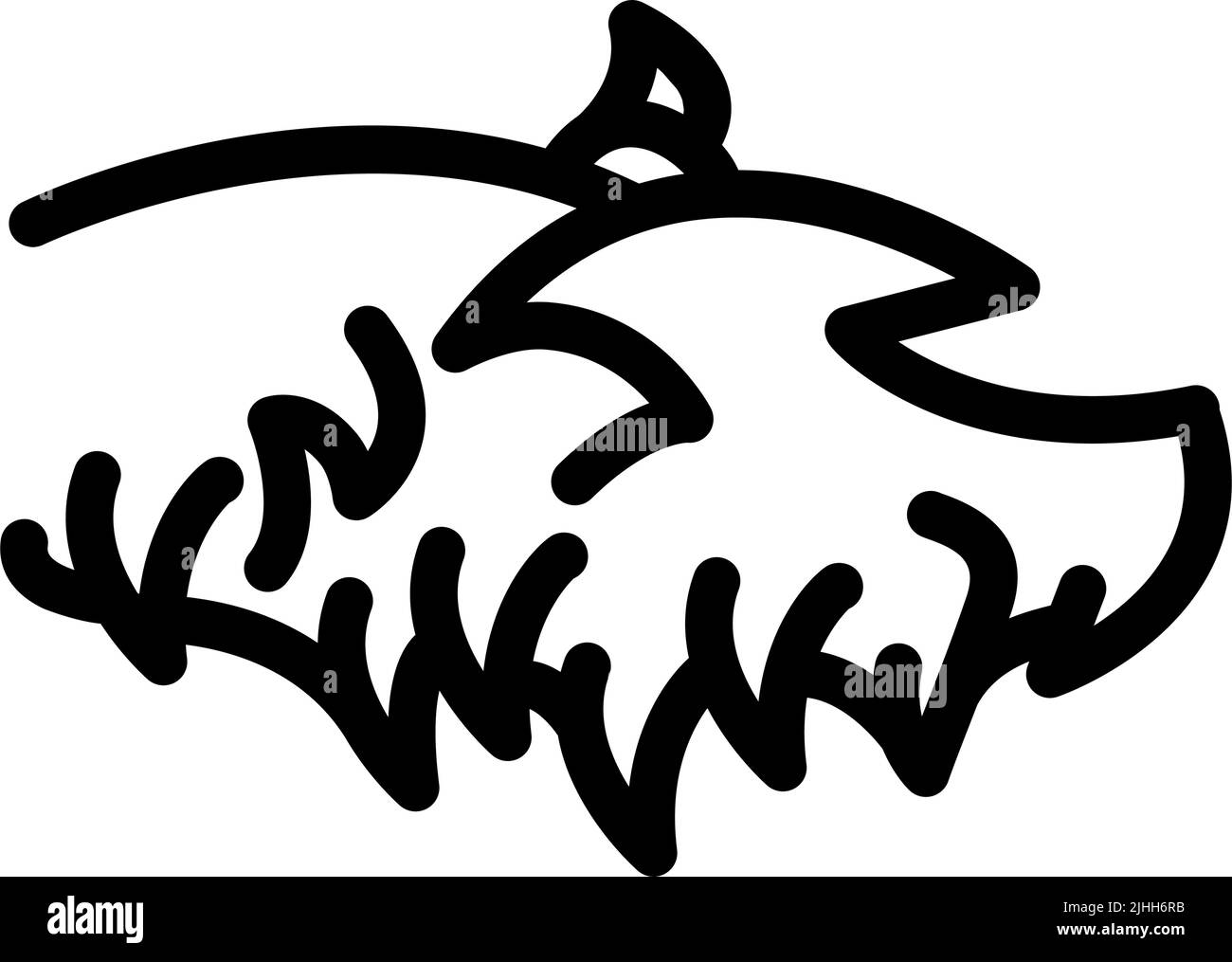 fire wing line icon vector illustration Stock Vector Image & Art - Alamy