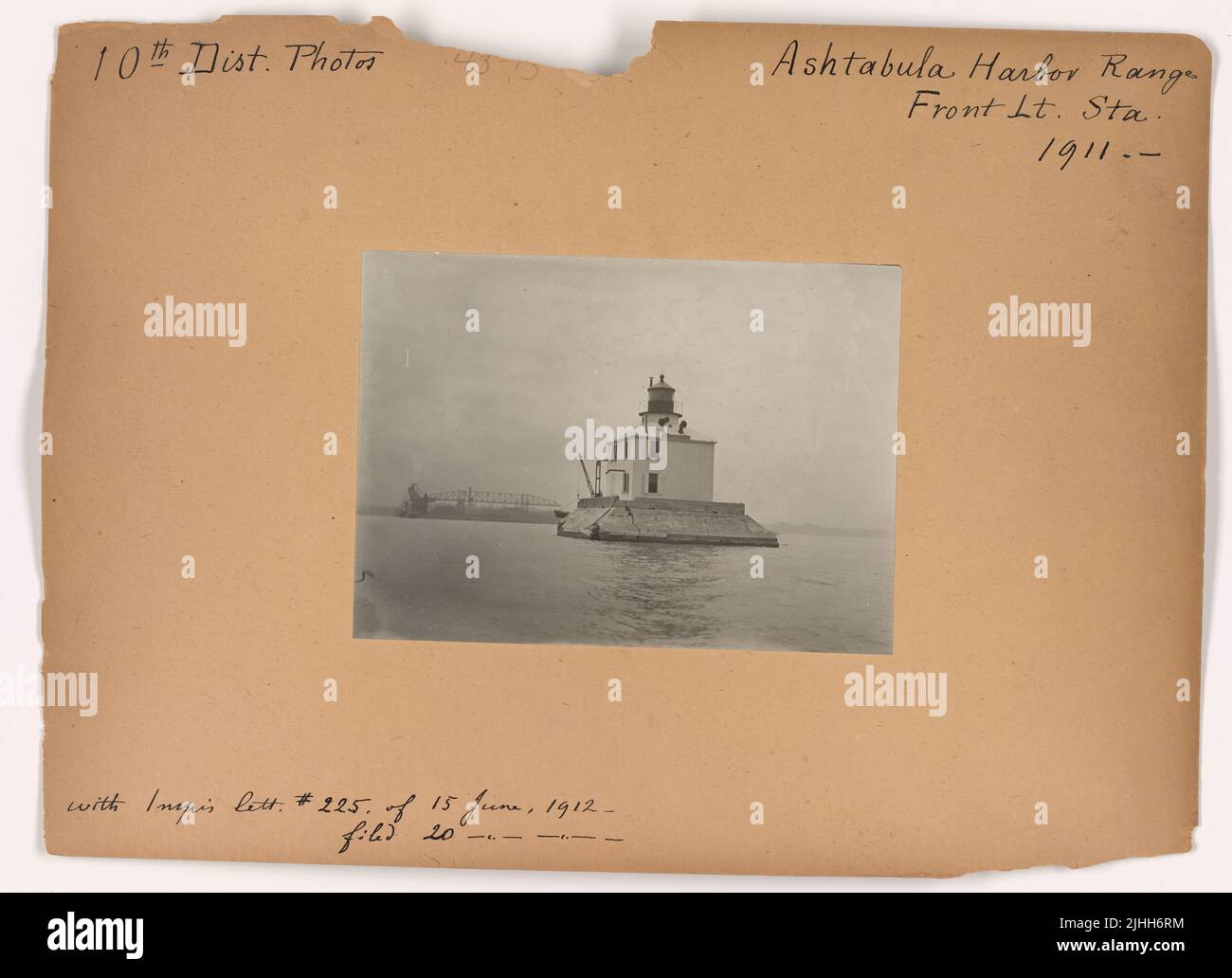 OH - Ashtabula. Ashtabula Harbor Range Front Light Station, Ohio Stock ...