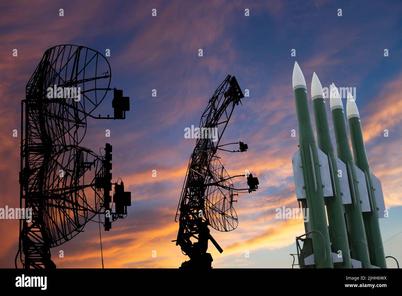 Air defense radars of military mobile anti aircraft systems and modern ...