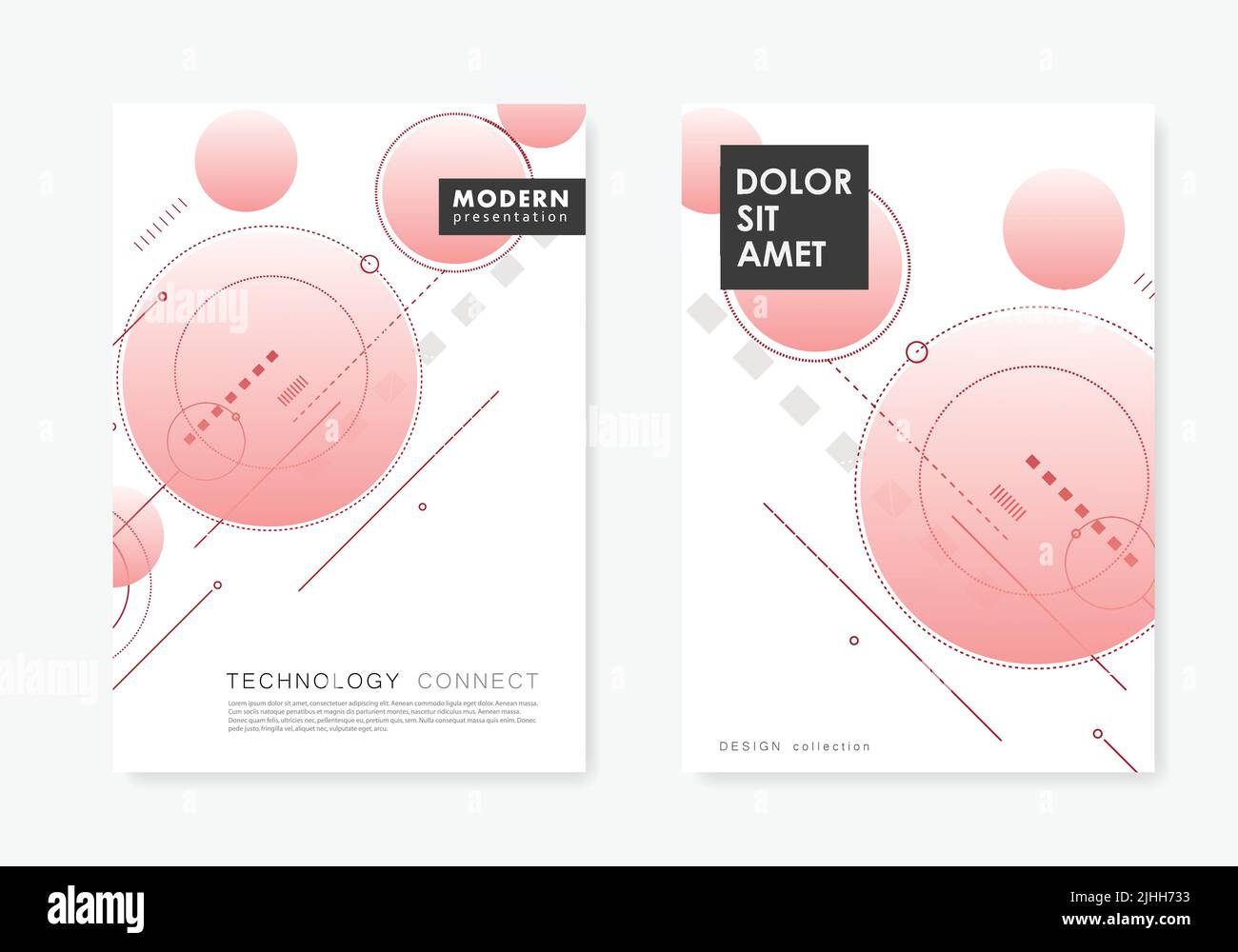 Abstract Background With Overlapping Circles And Lines And Dots