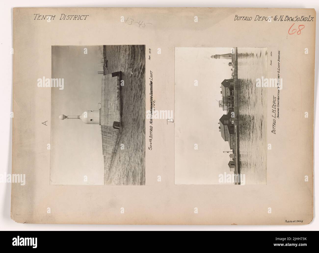 NY - Buffalo. Buffalo Depot and North Breakwater Southern End Light ...