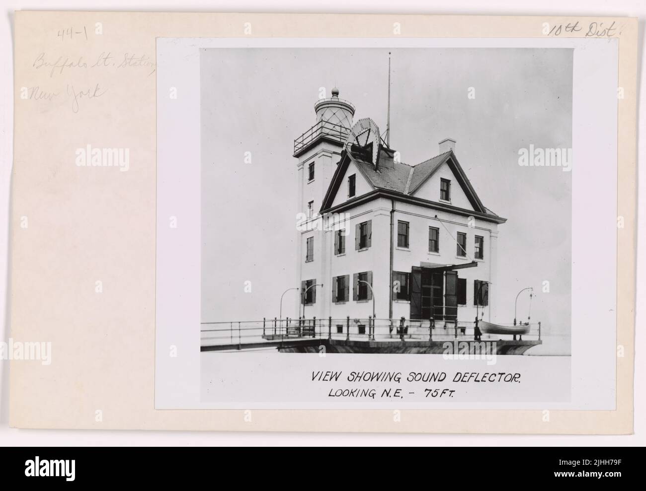 NY - Buffalo. Buffalo Light Station, New York. View showing sound ...