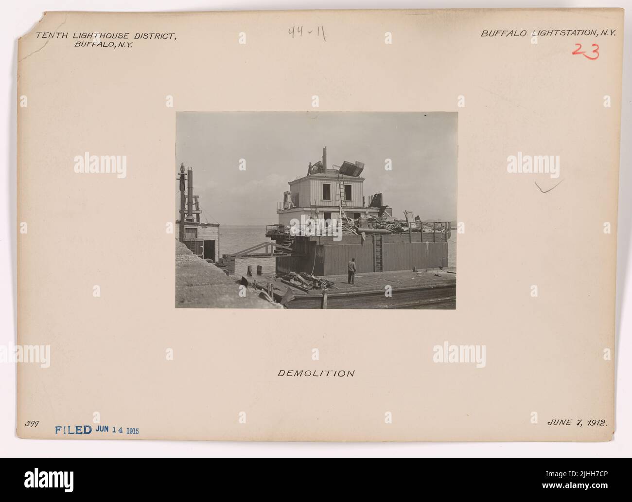 NY - Buffalo. Buffalo Light Station, New York. Demolition Stock Photo ...