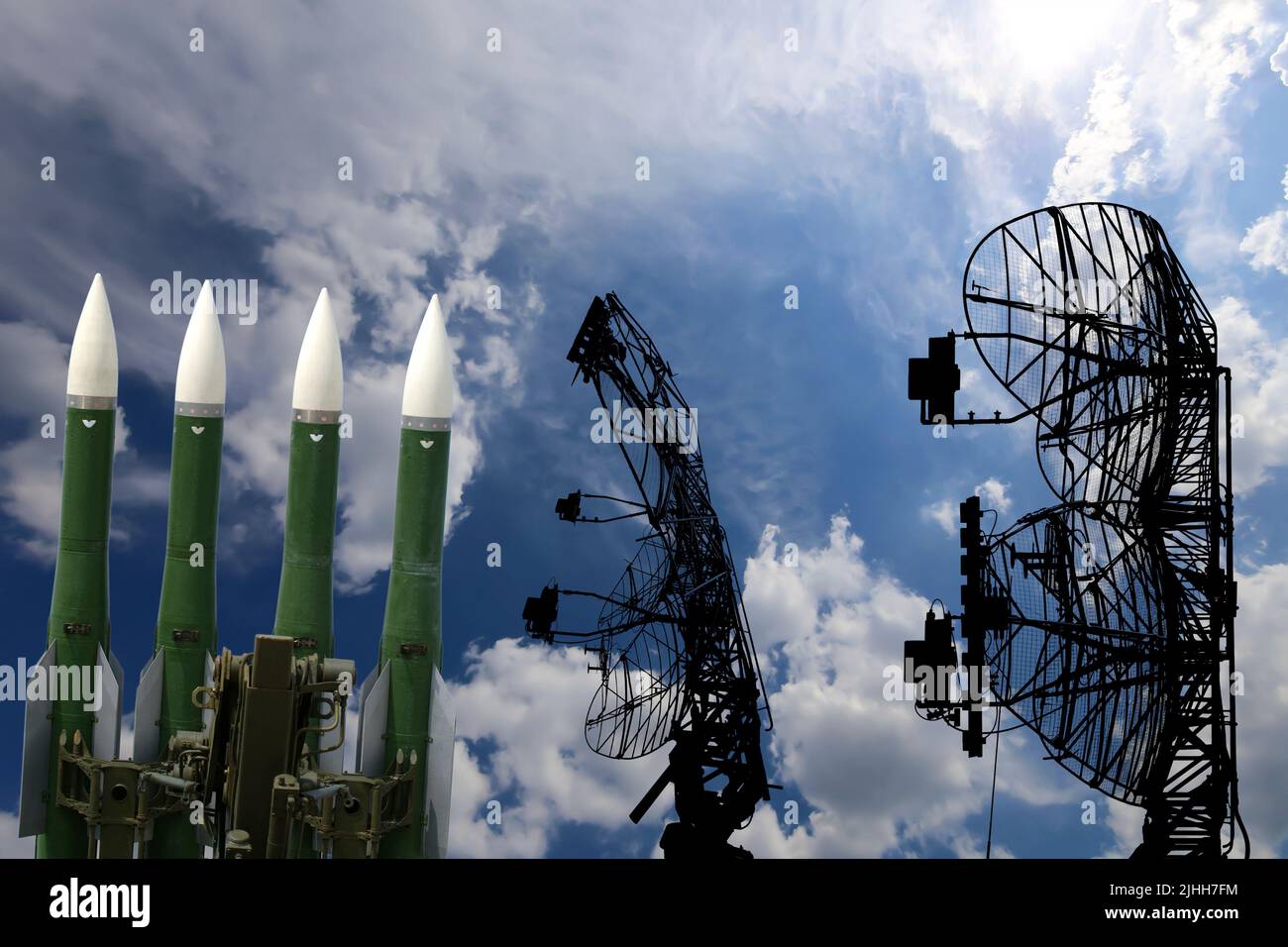 Air defense radars of military mobile anti aircraft systems and modern ...