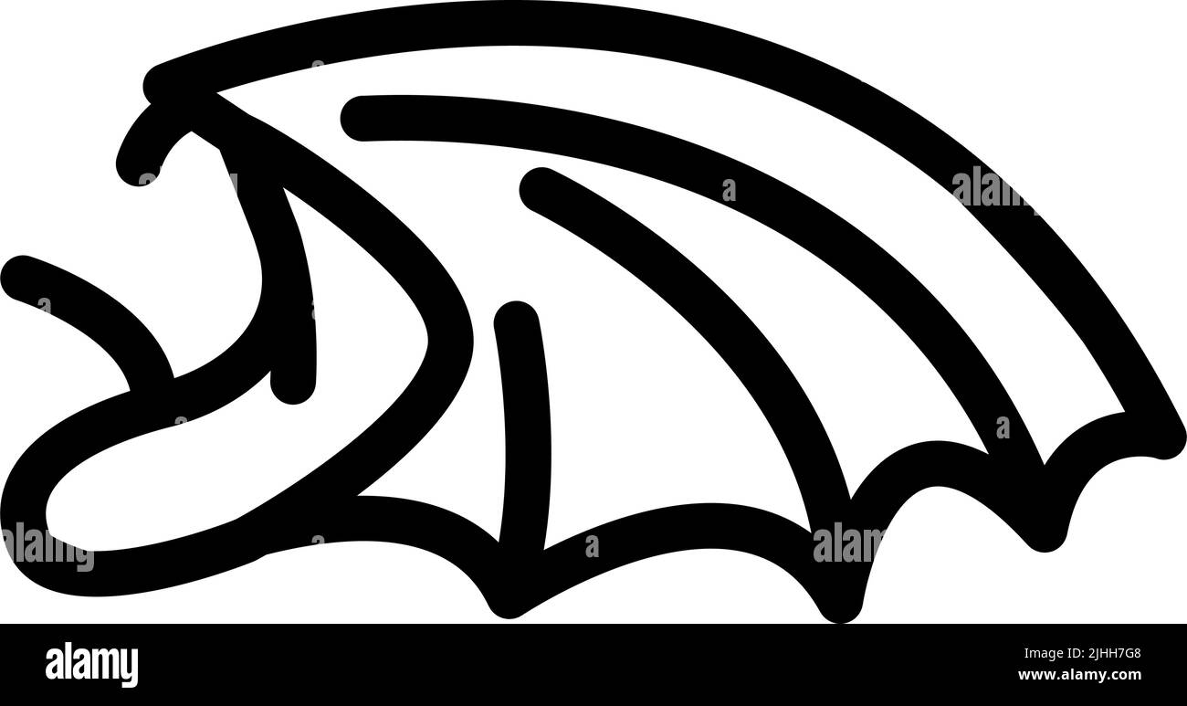 dragon wing line icon vector illustration Stock Vector Image & Art - Alamy