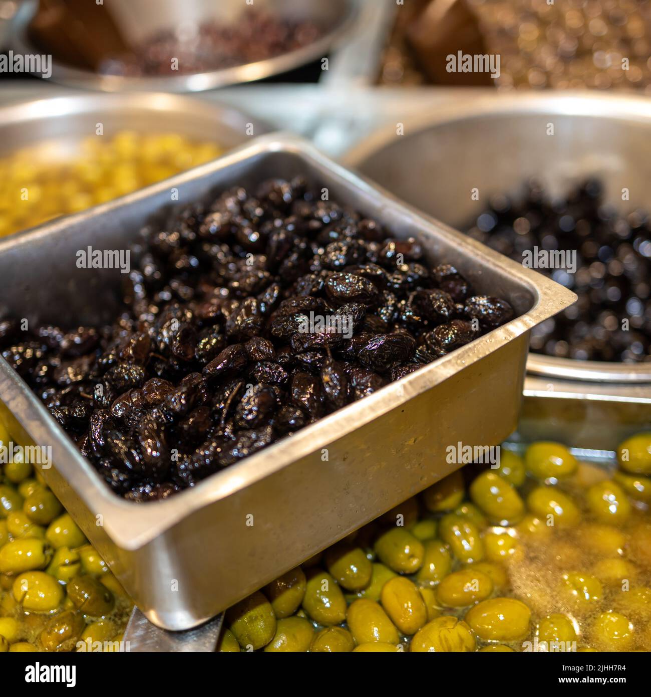 Various pickled olives farmers hi-res stock photography and images - Alamy