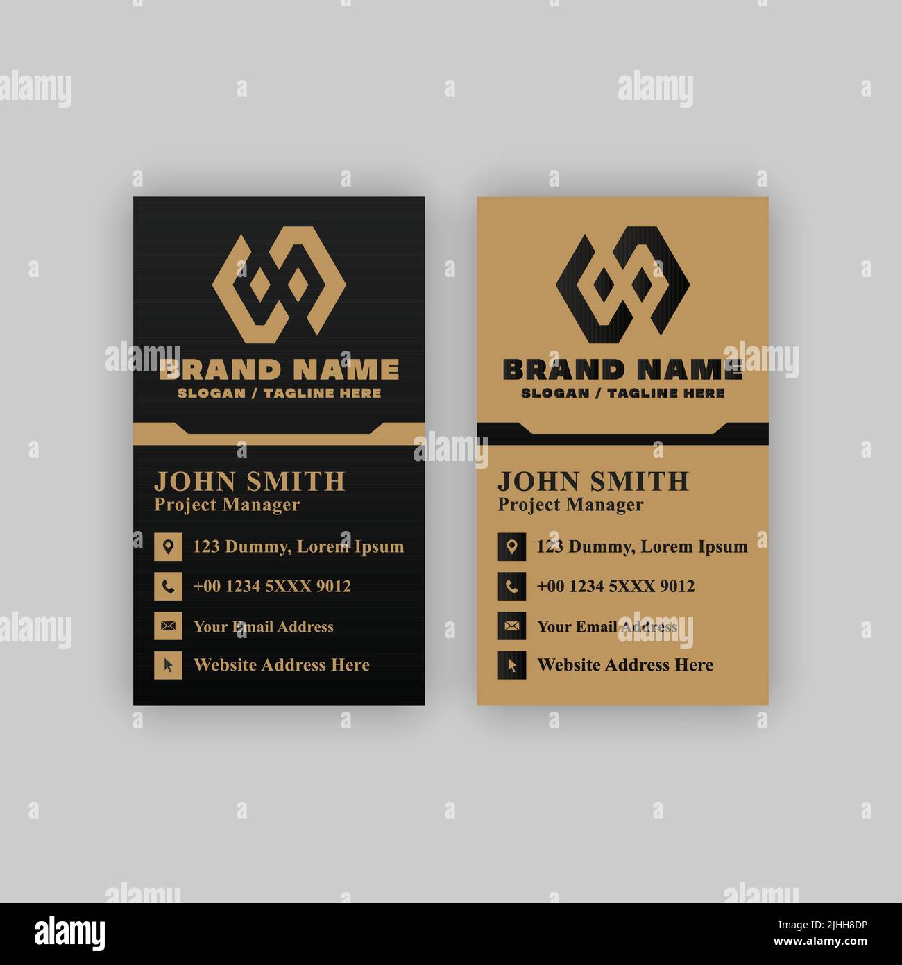 Simple business card template. Editable, resizable, vector illustration ...