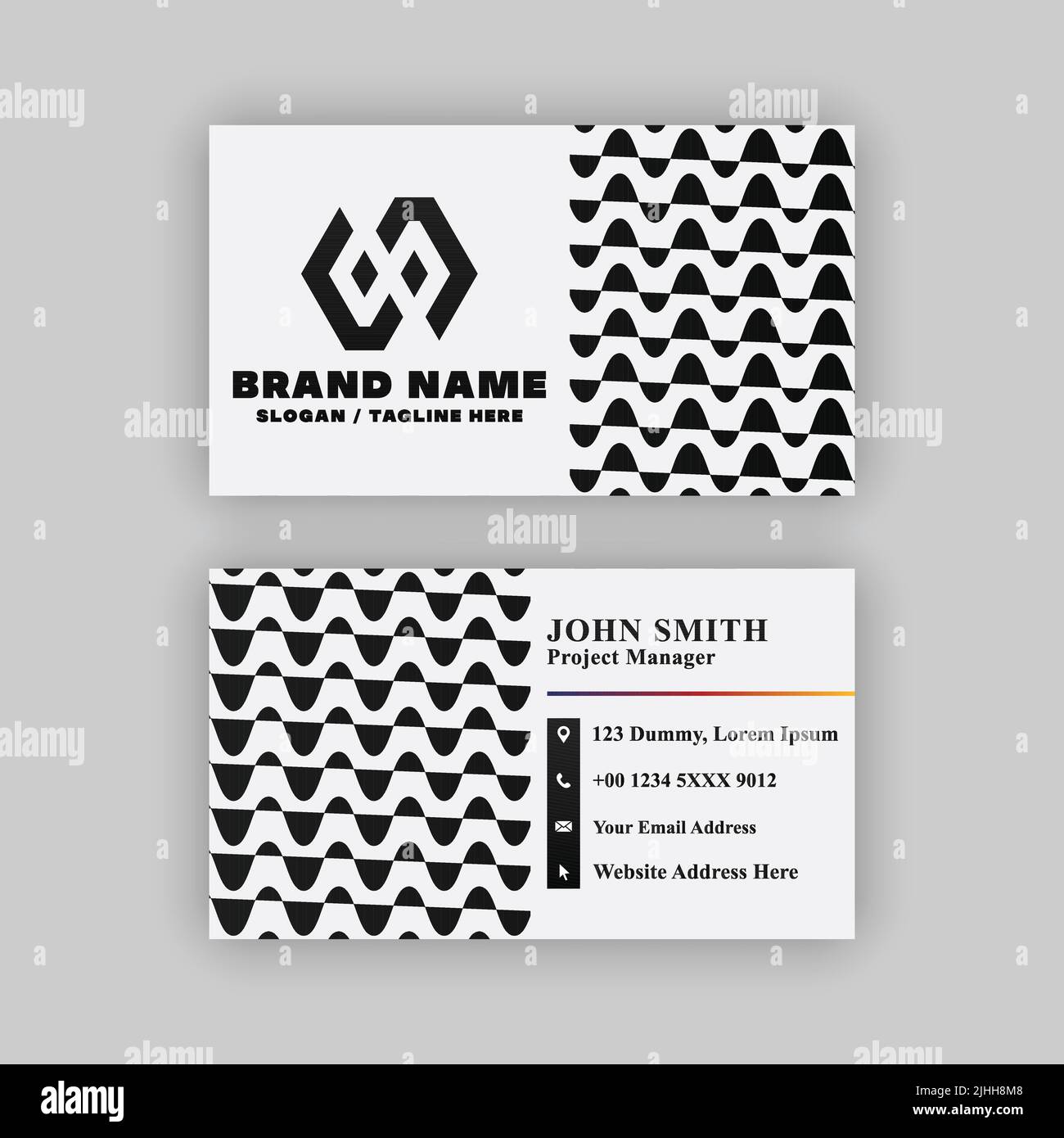 Simple business card template. Editable, resizable, vector illustration ...