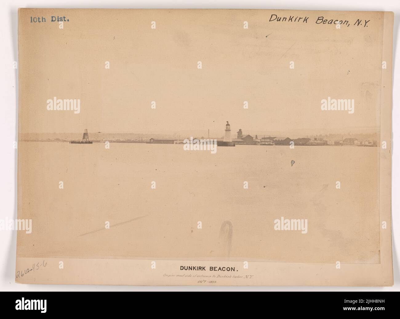 NY - Dunkirk. Dunkirk Beacon, New York. On pier, west side of entrance ...