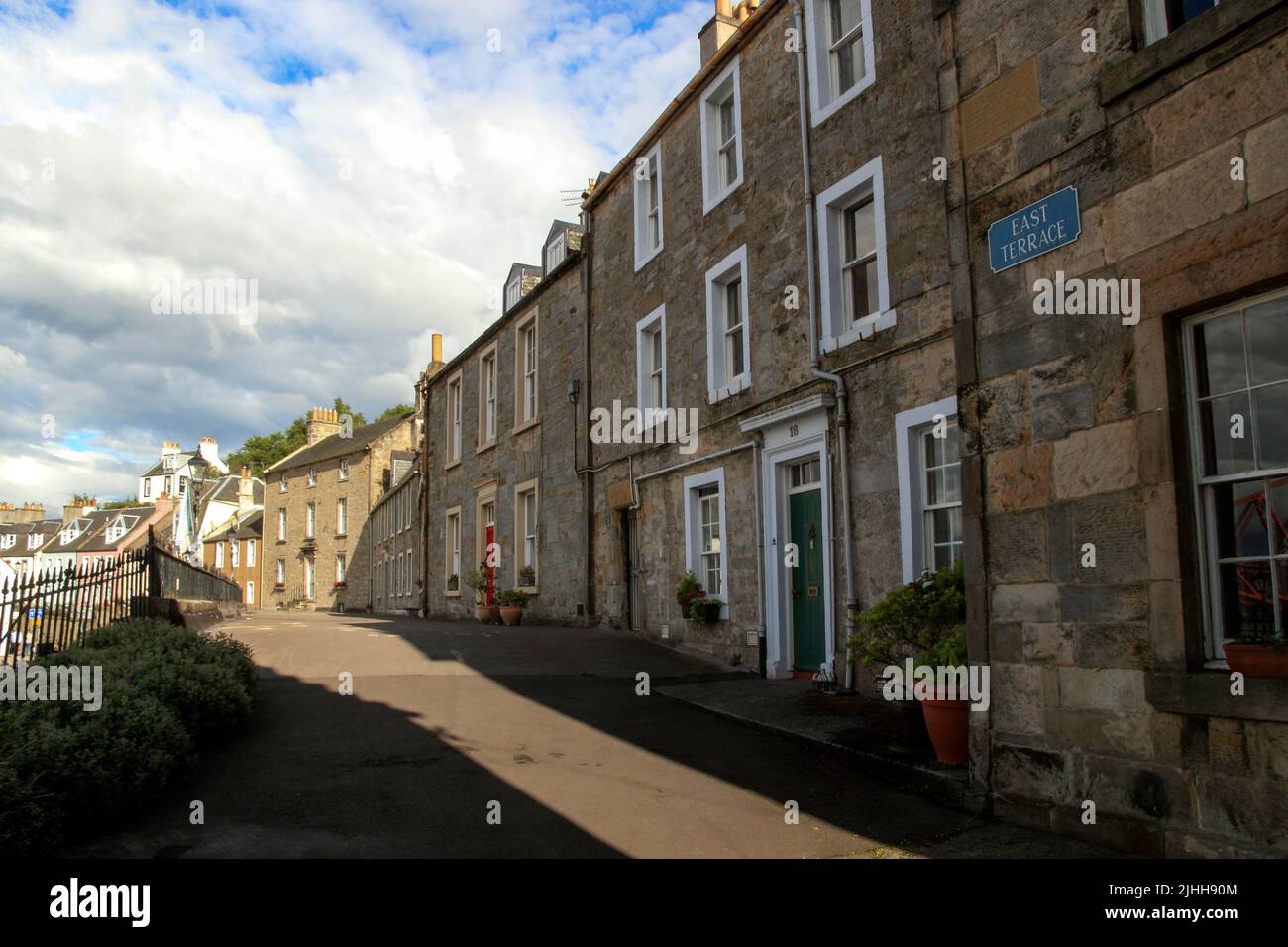Scottish town, East Terrace, South Queensferry, Lothian, Scotland, UK ...