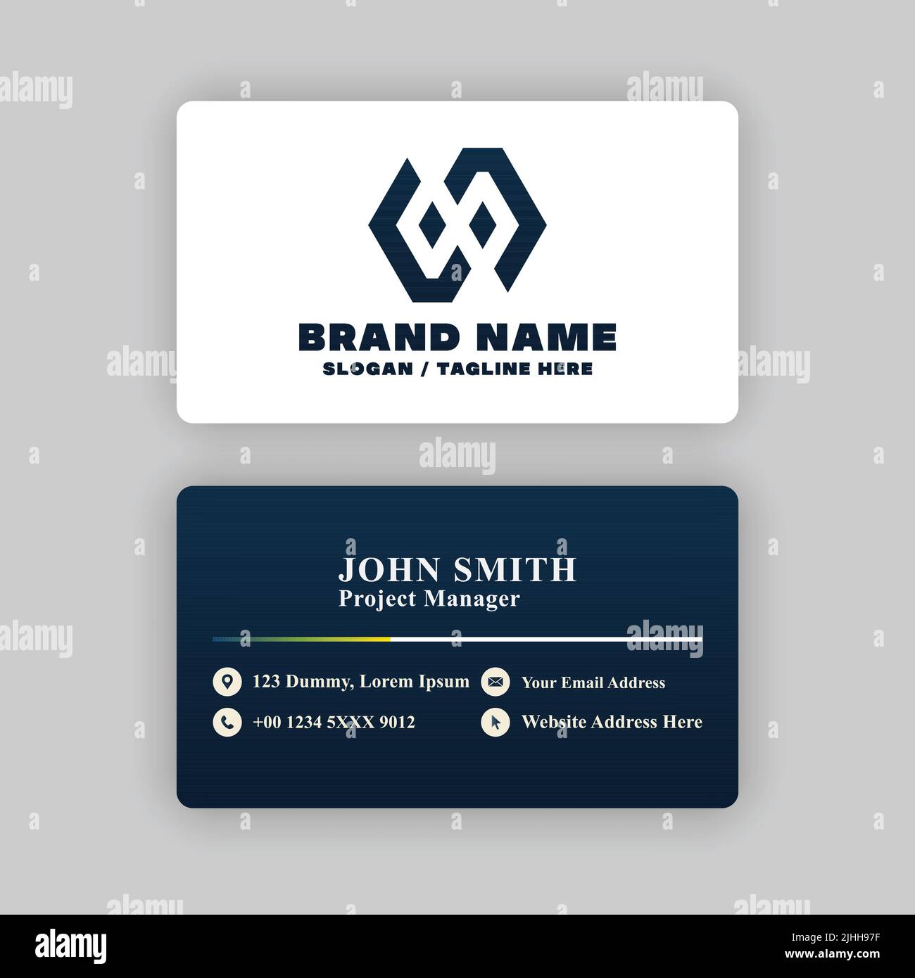 Simple business card template. Editable, resizable, vector illustration ...