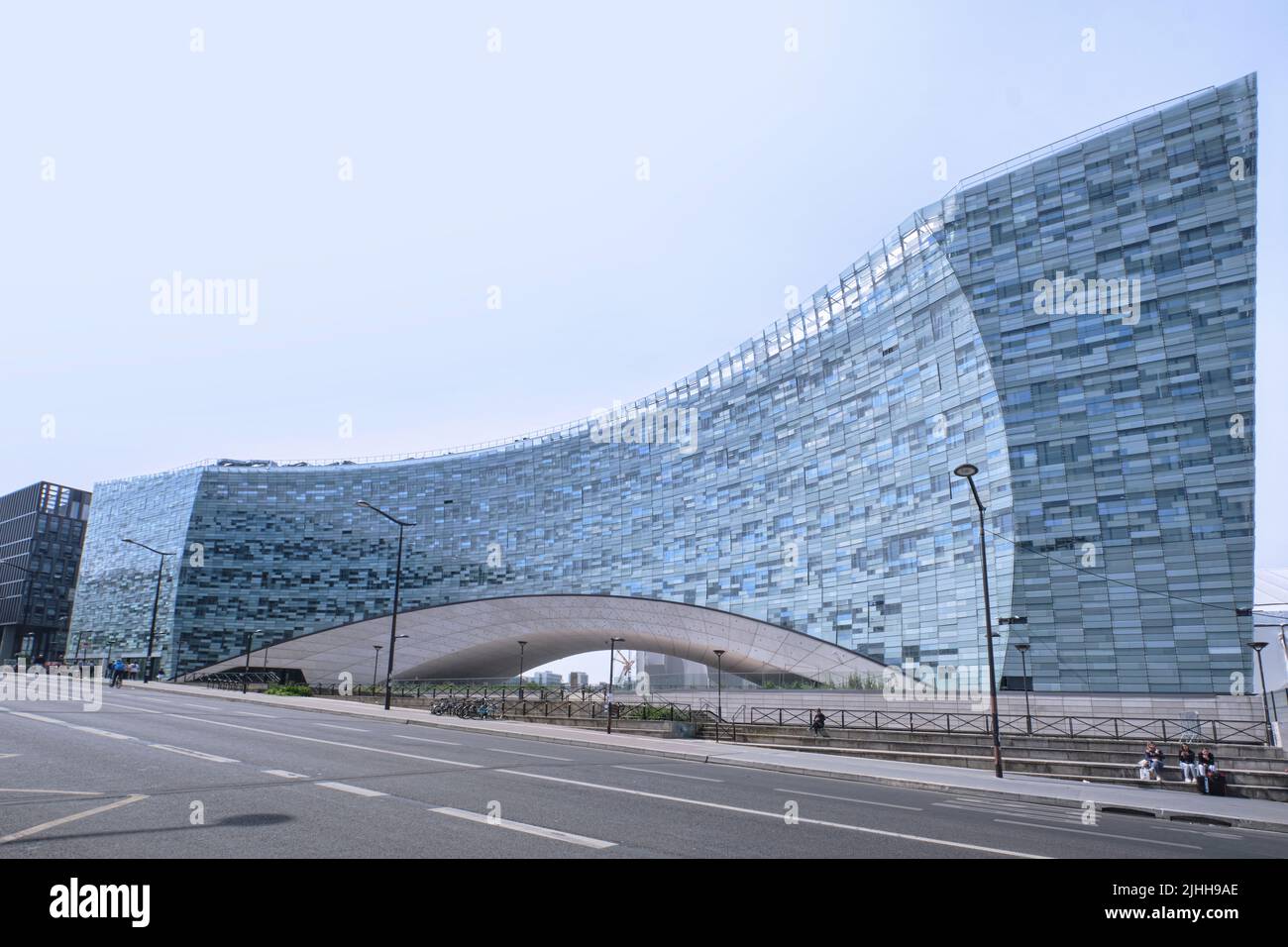 Paris, France - May 18, 2022: Blue glass facade of Le Monde Group ...