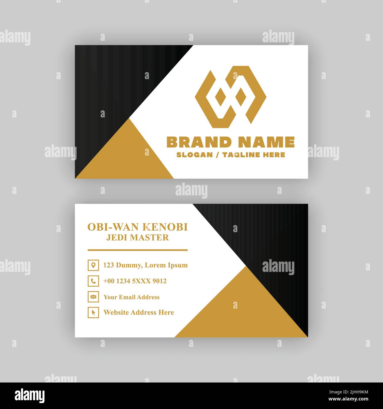 Simple business card template. Editable, resizable, vector illustration ...