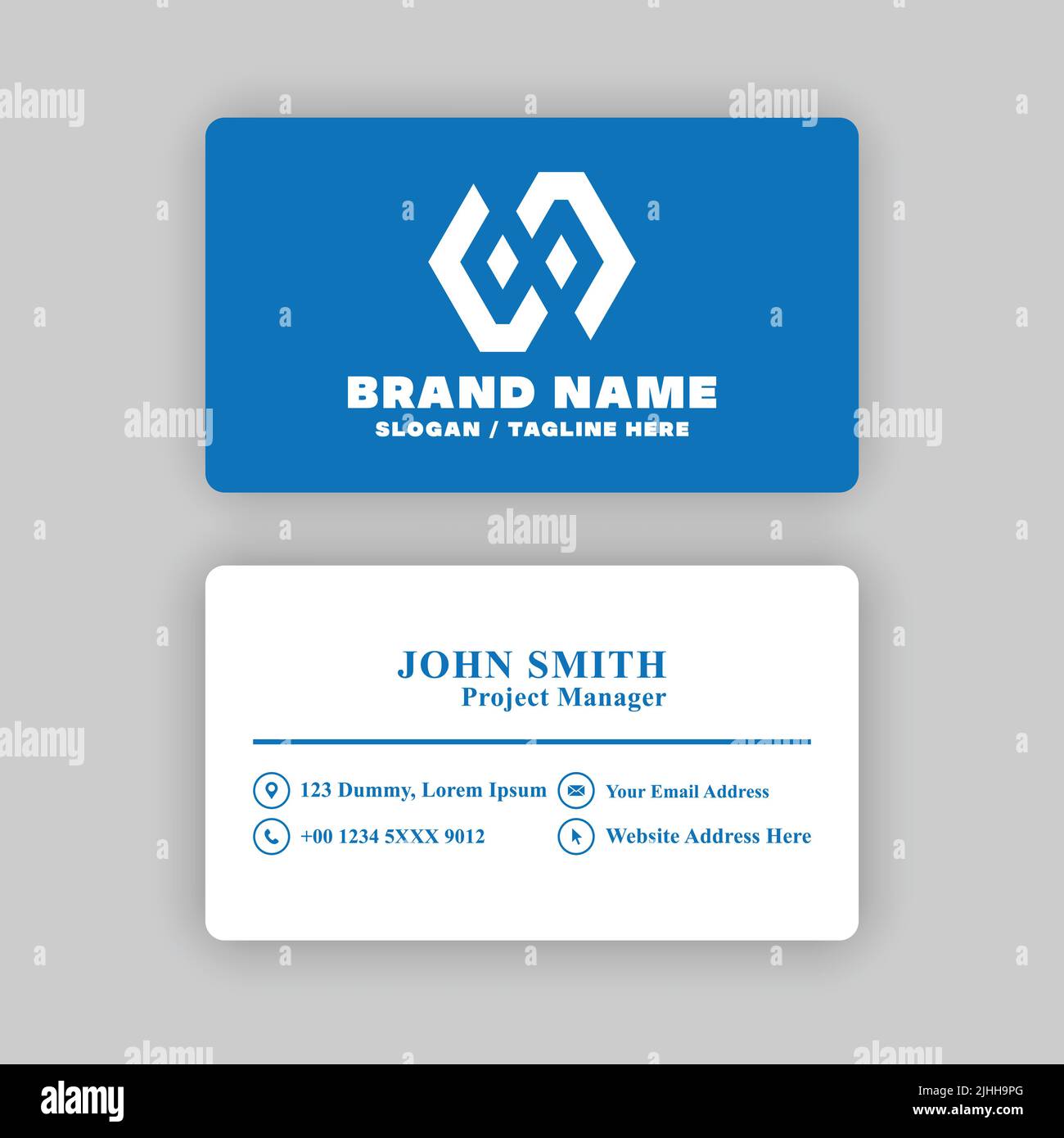 Simple business card template. Editable, resizable, vector illustration ...