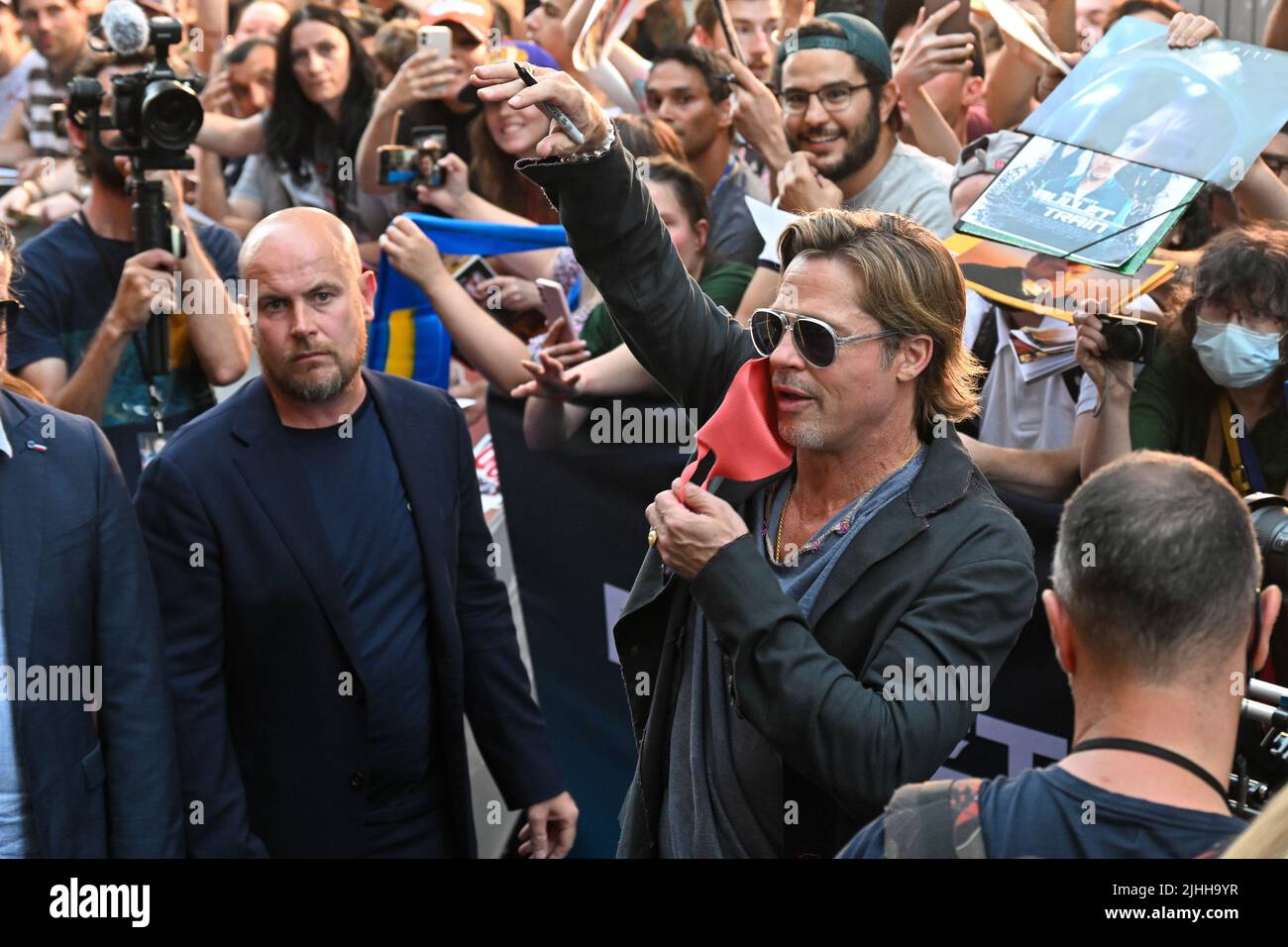 Paris, France, 18/07/2022, Brad Pitt - Premiere of Bullet Train at Le ...