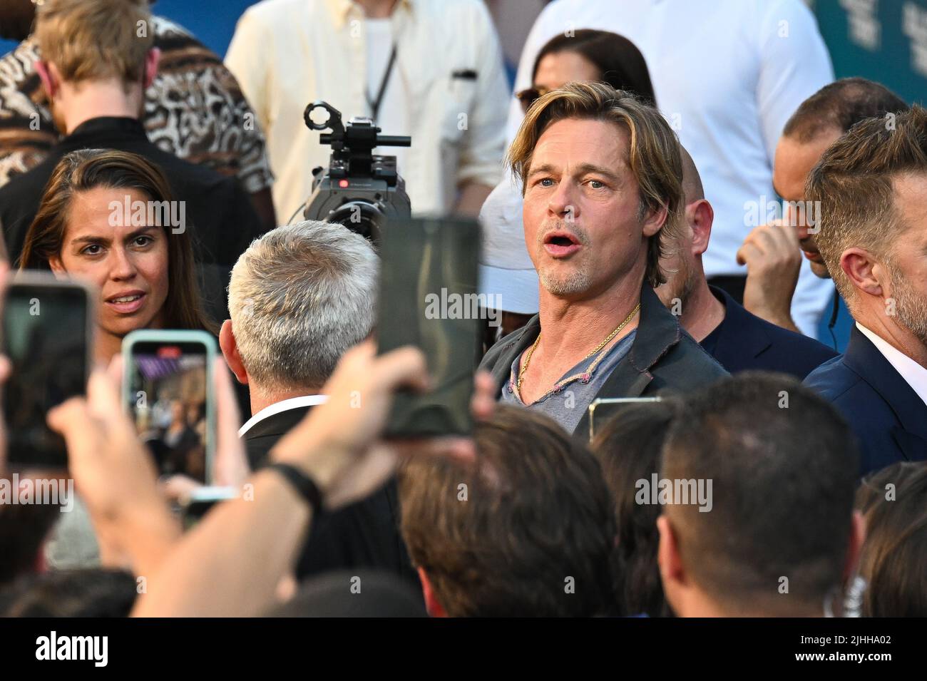 Paris, France, 18/07/2022, Brad Pitt - Premiere of Bullet Train at Le ...