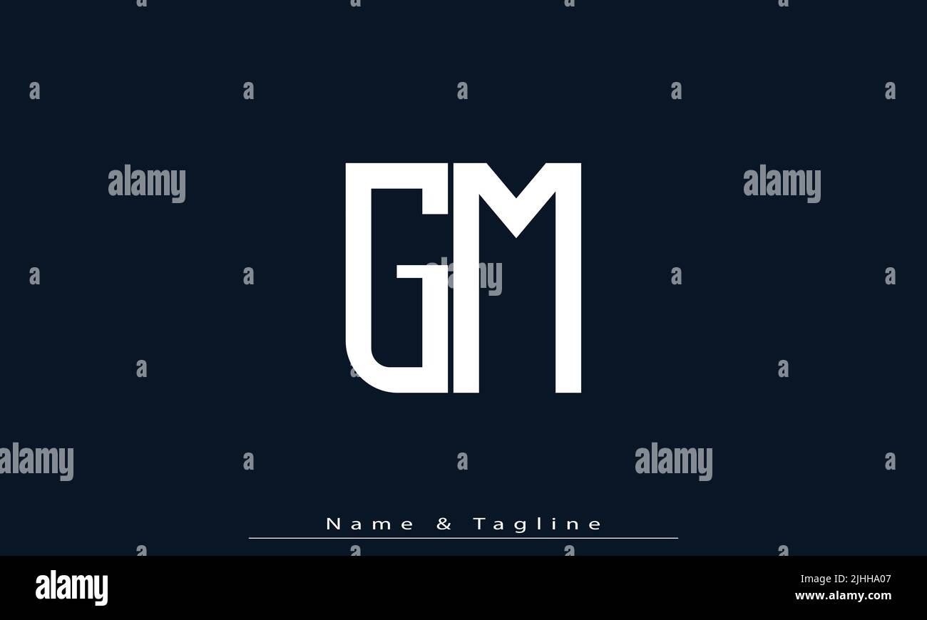 Alphabet letters Initials Monogram logo GM , MG Stock Vector Image ...