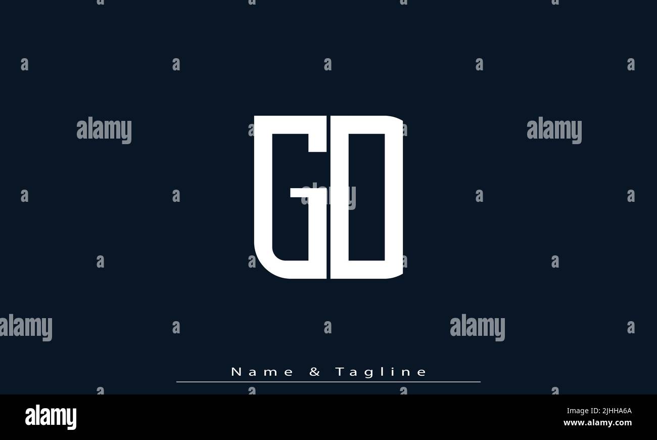 Alphabet letters Initials Monogram logo GO , OG Stock Vector Image ...