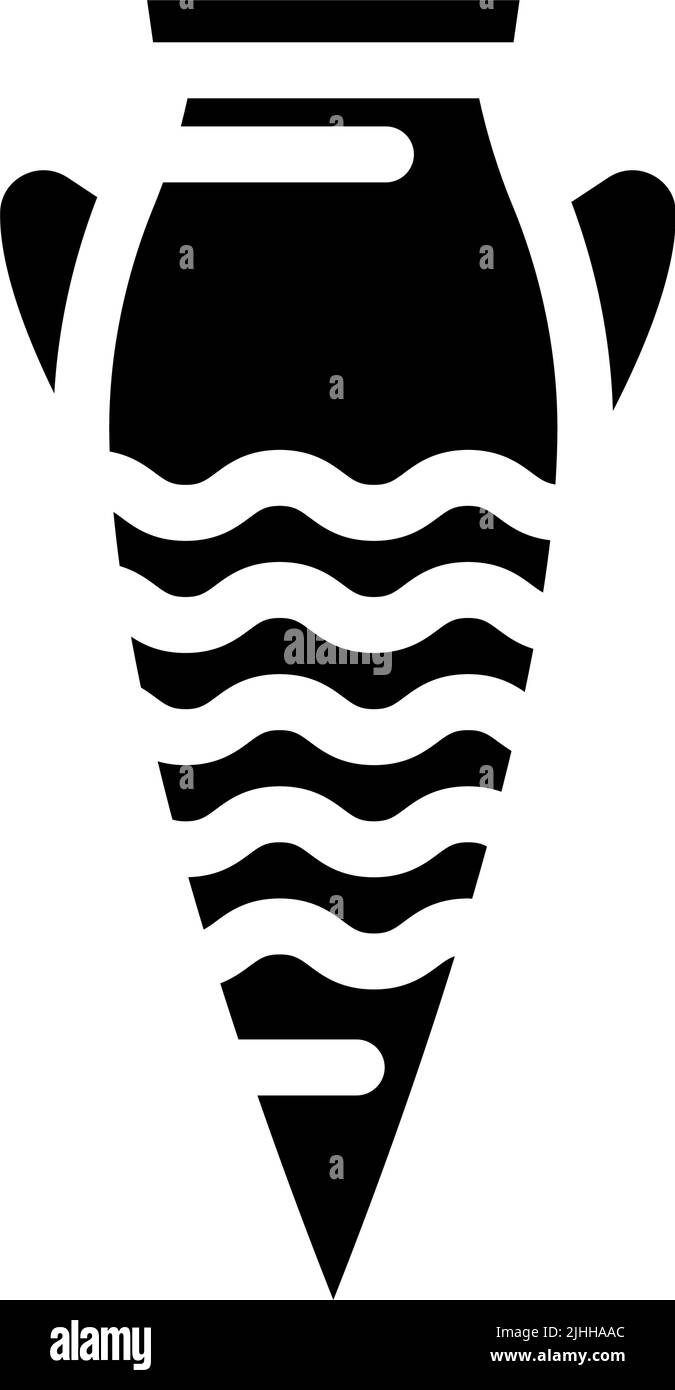 Greek amphora glyph icon Cut Out Stock Images & Pictures - Alamy