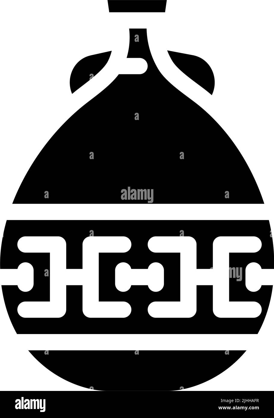 greece traditional amphora glyph icon vector illustration Stock Vector ...