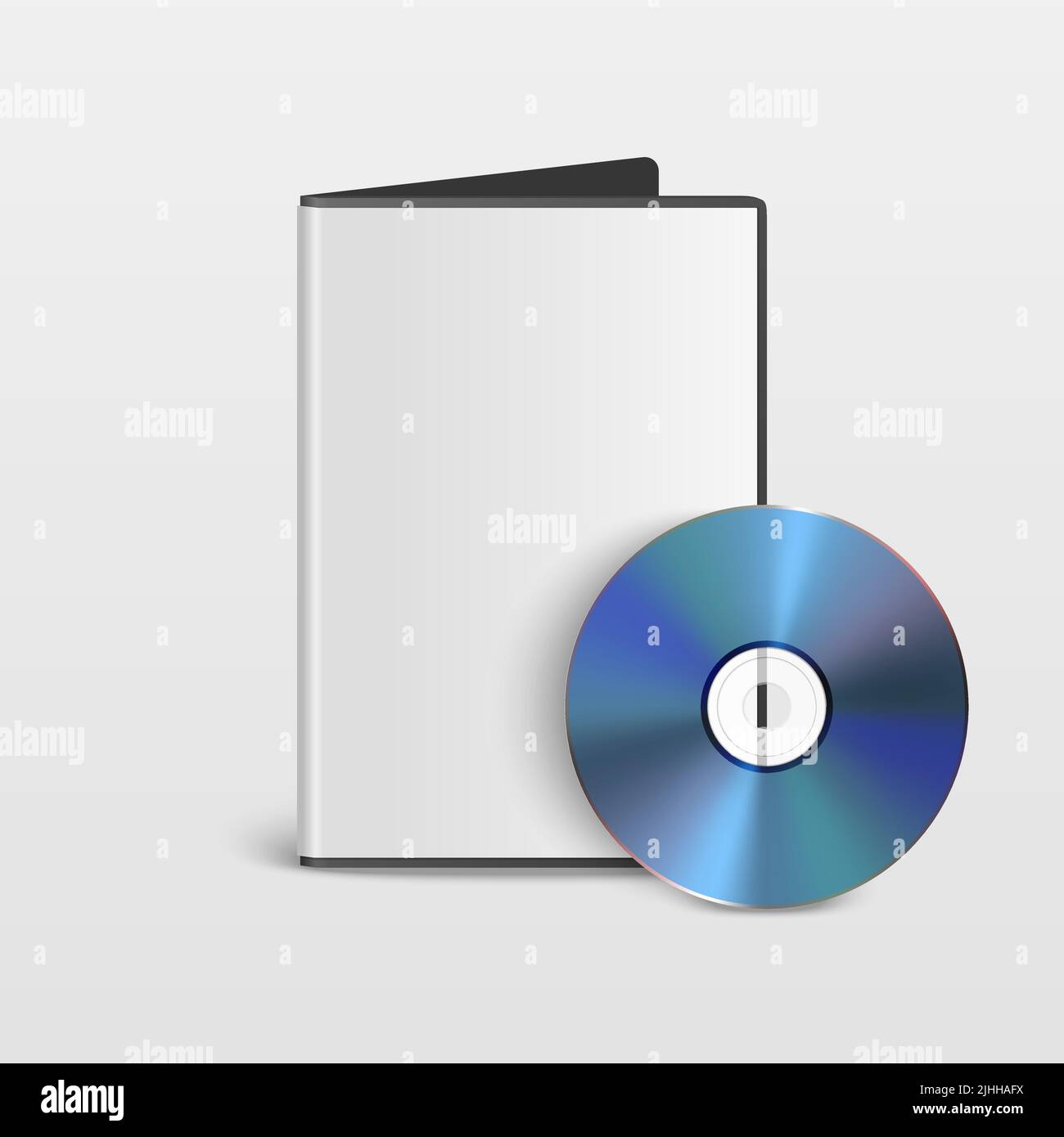 Vector 3d Realistic CD, DVD with Plastic Case Isolated on White. CD Box ...