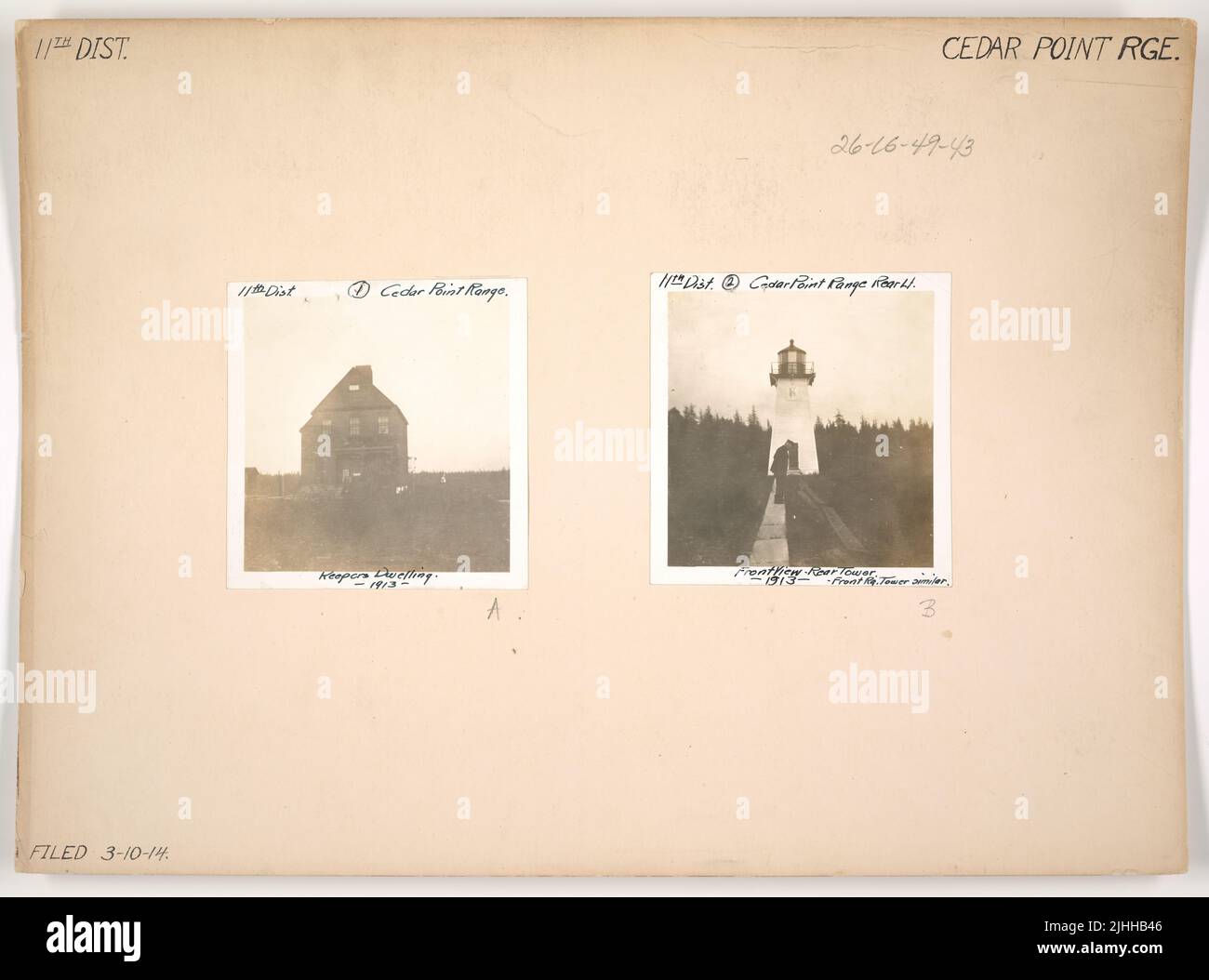 MI - Cedar Point Range. Cedar Point Range, Michigan. Front view, rear ...