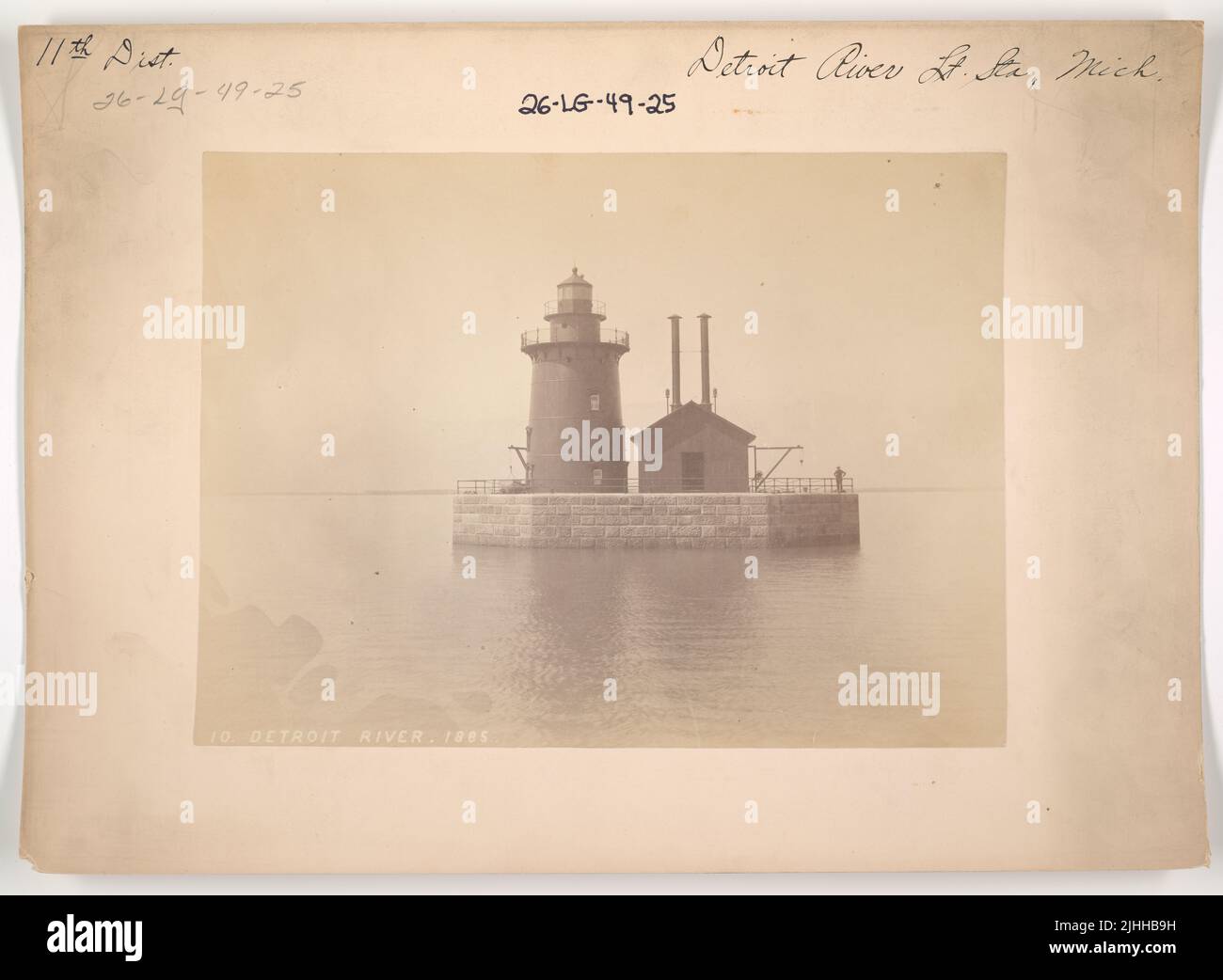 MI - Detroit River. Detroit River Light Station, Michigan Stock Photo ...