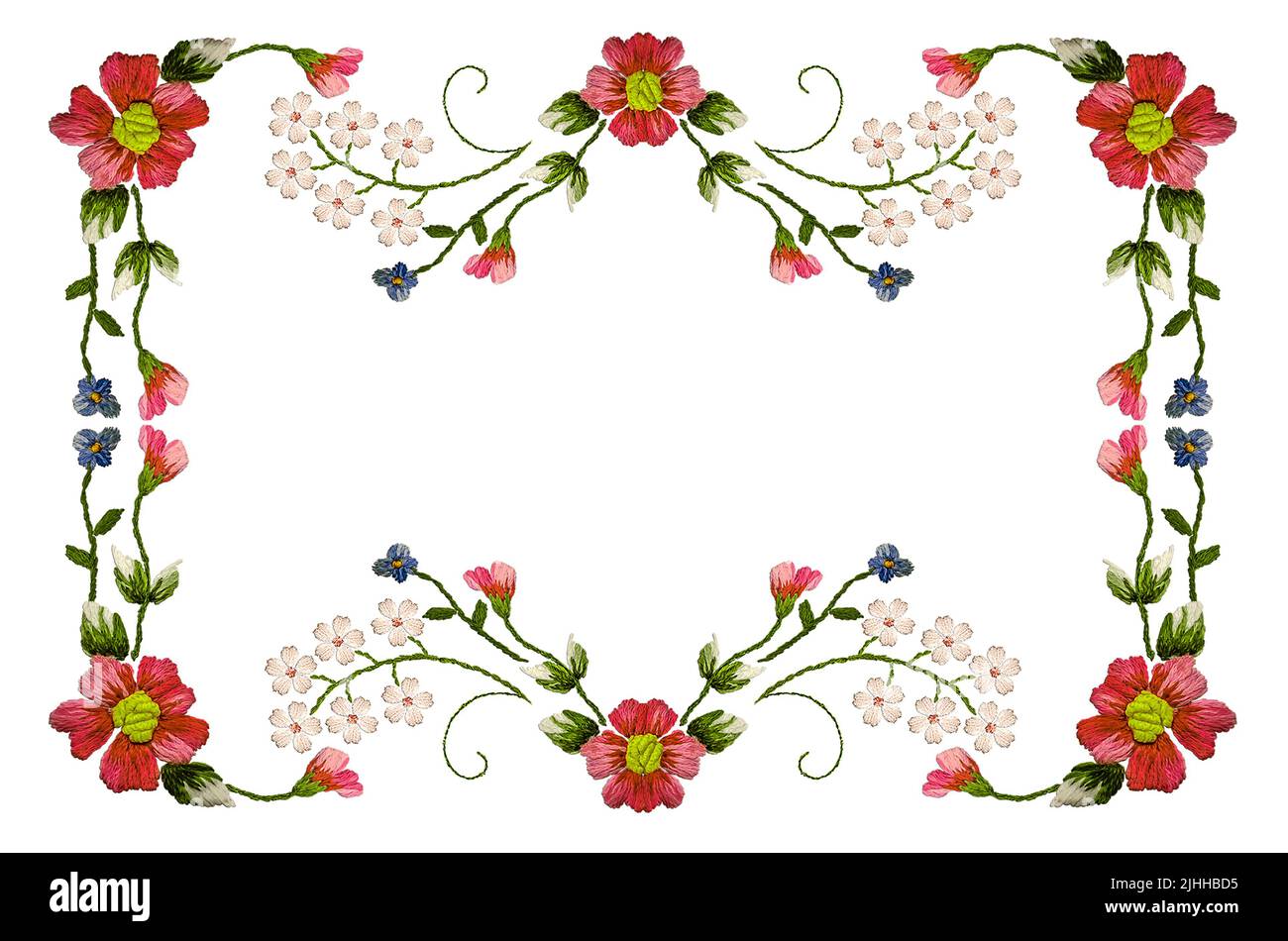 Pattern of a rectangular frame with a pattern for embroidery borders ...